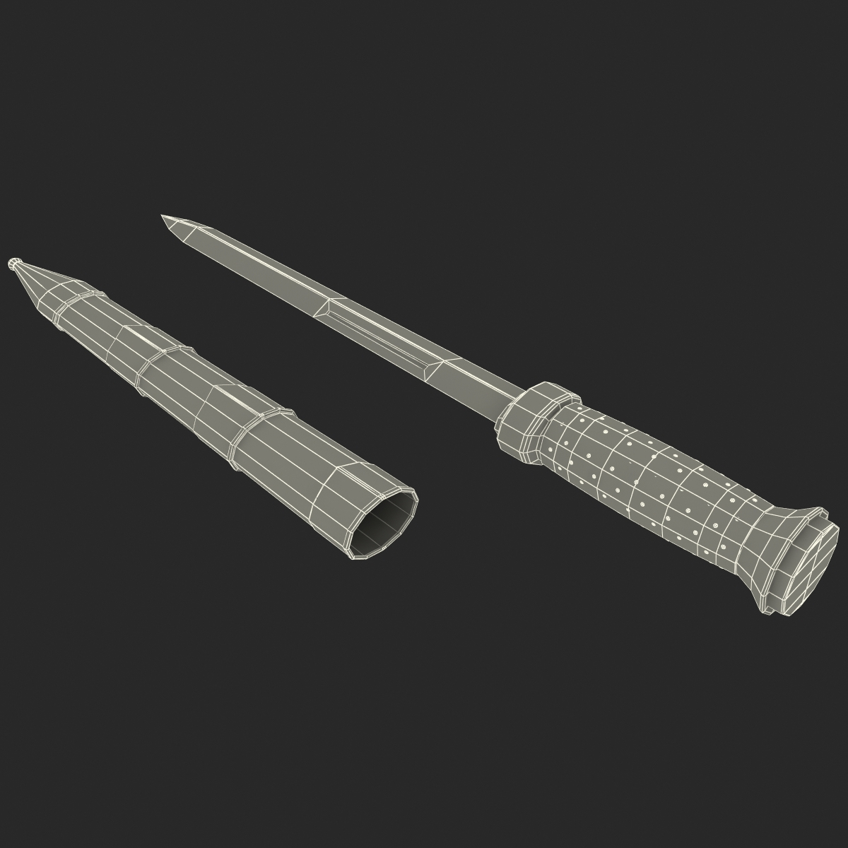 3d dirk knife set model