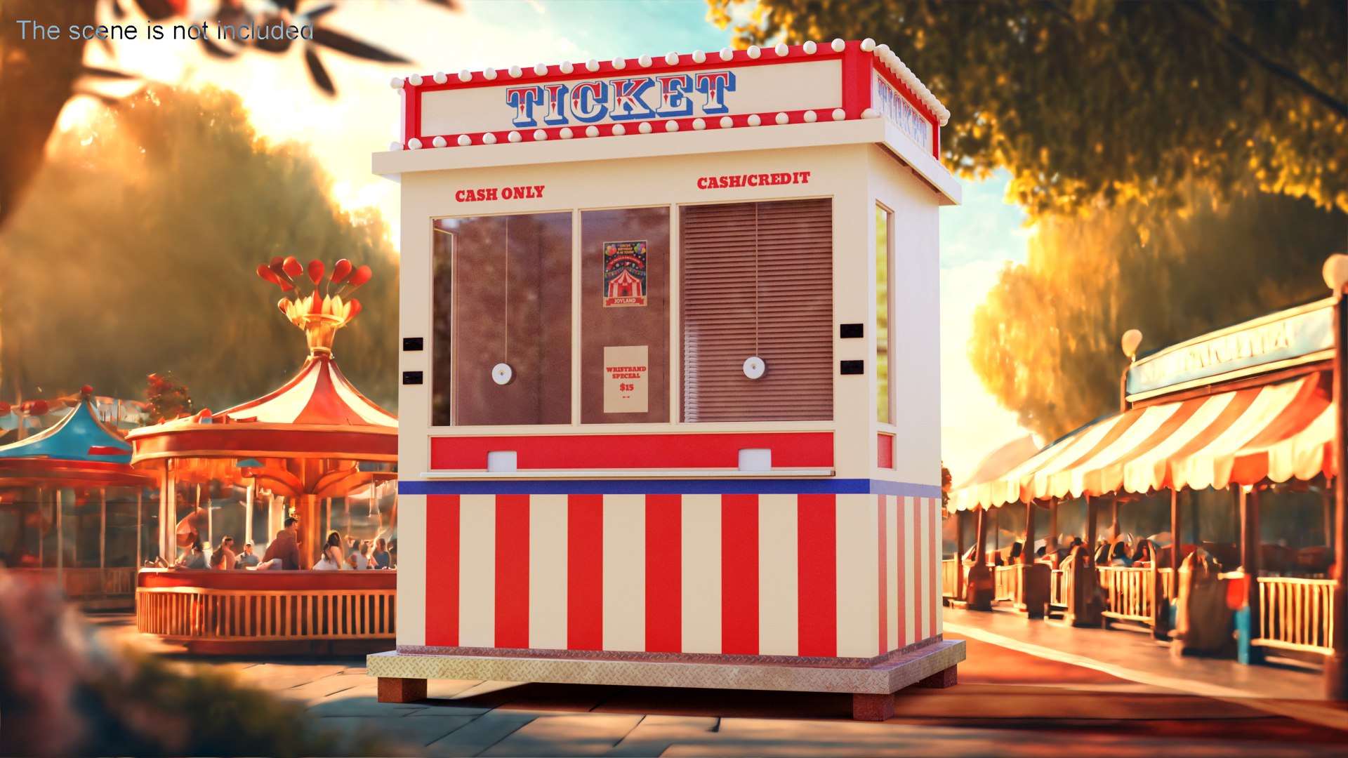 3D Ticket Booth Classic - TurboSquid 2140349