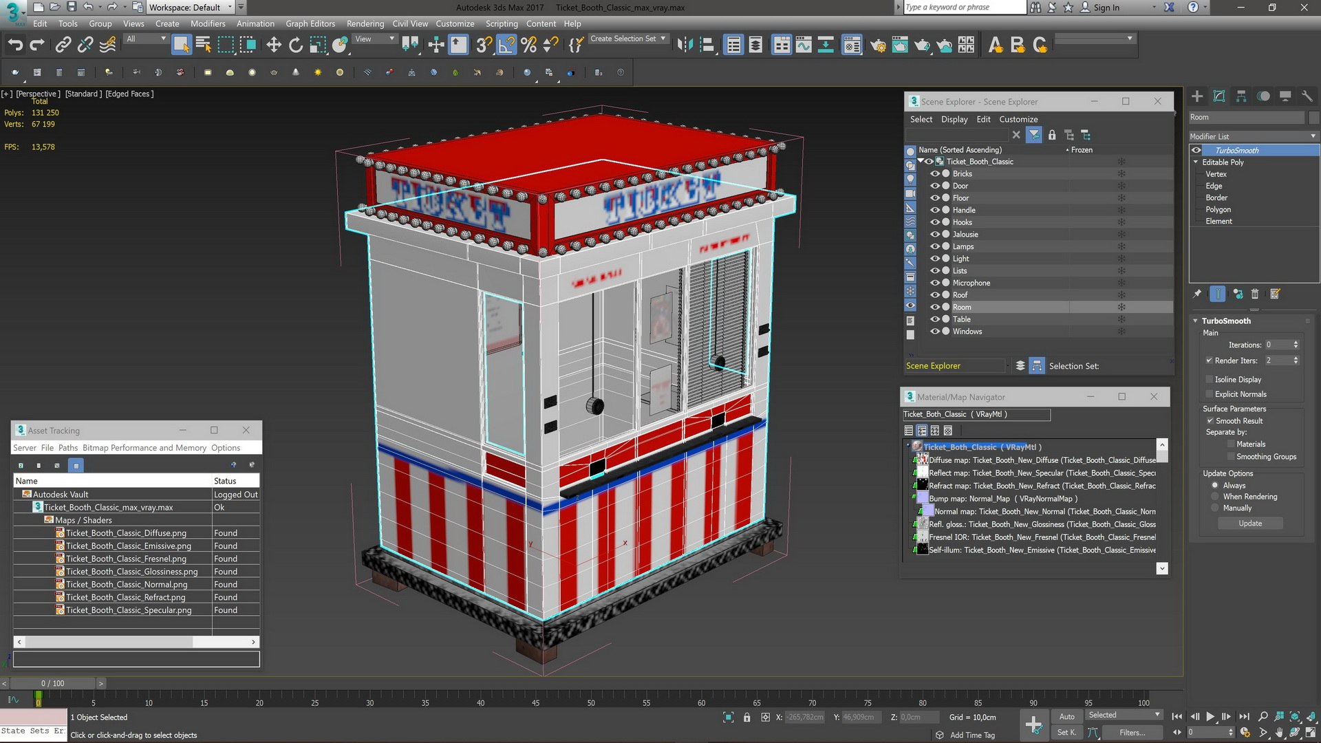 3D Ticket Booth Classic - TurboSquid 2140349