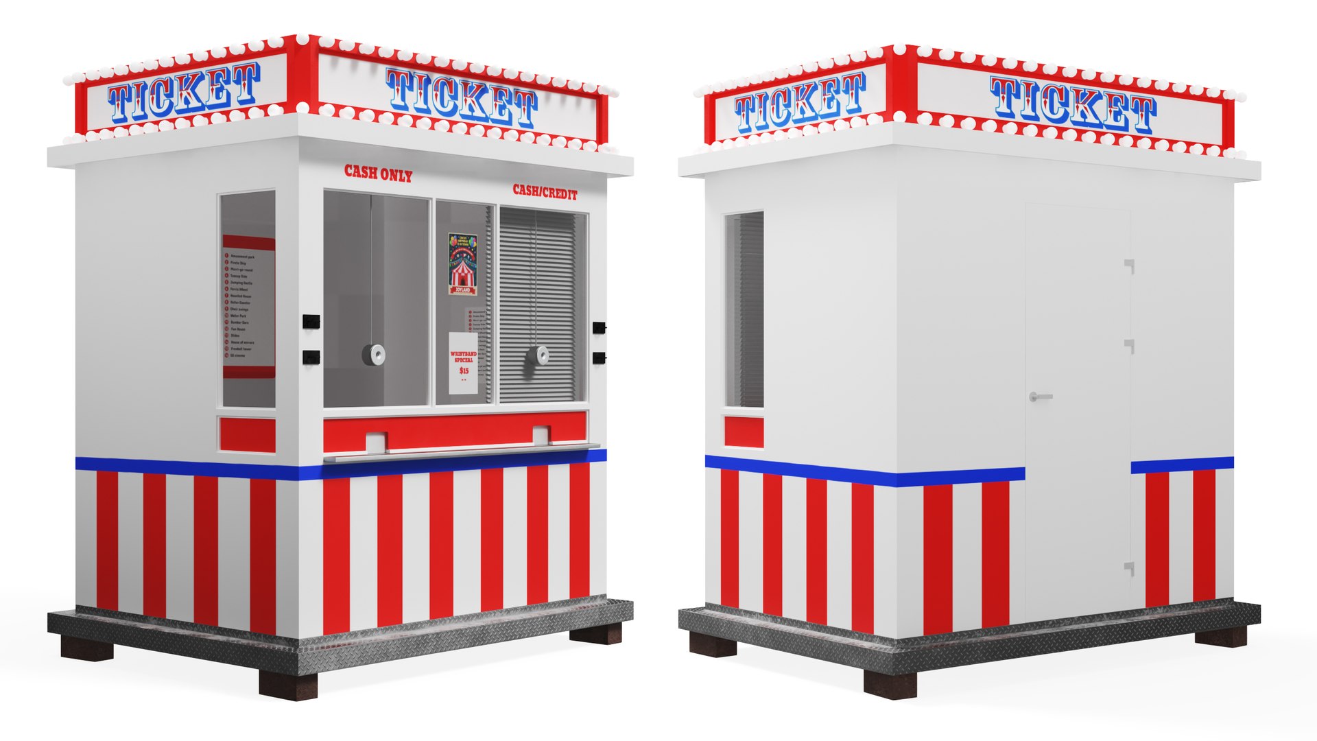 3D Ticket Booth Classic - TurboSquid 2140349