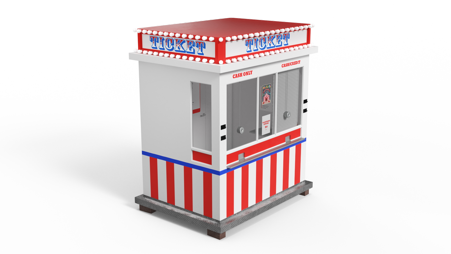 3D Ticket Booth Classic - TurboSquid 2140349