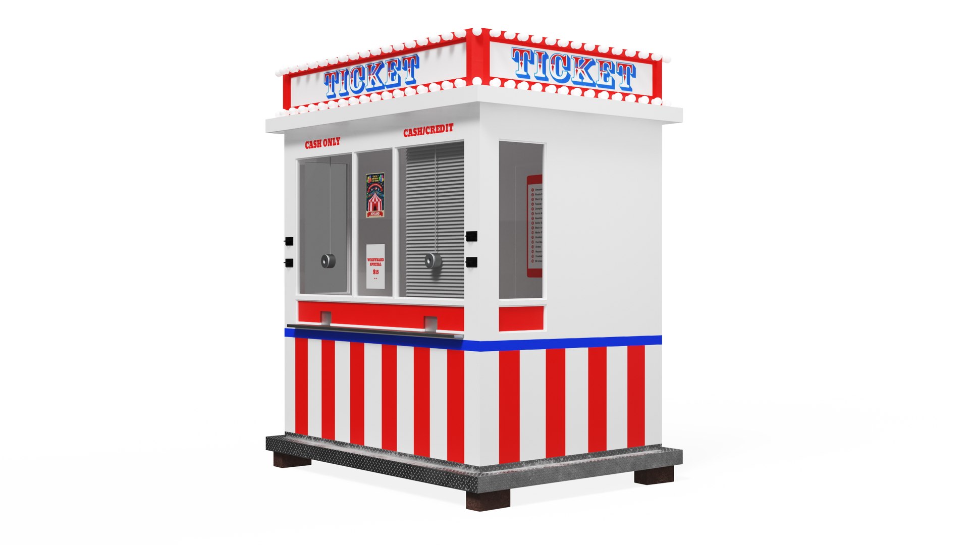 3D Ticket Booth Classic - TurboSquid 2140349