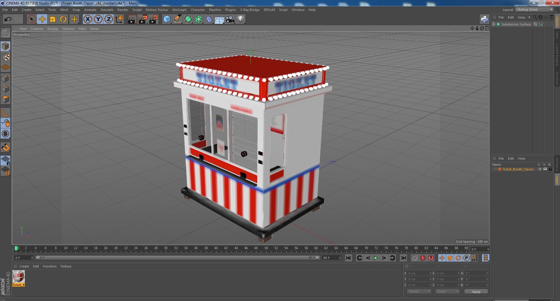 3D Ticket Booth Classic - TurboSquid 2140349
