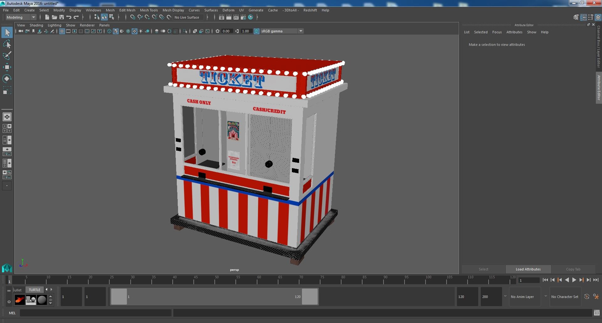 3D Ticket Booth Classic - TurboSquid 2140349