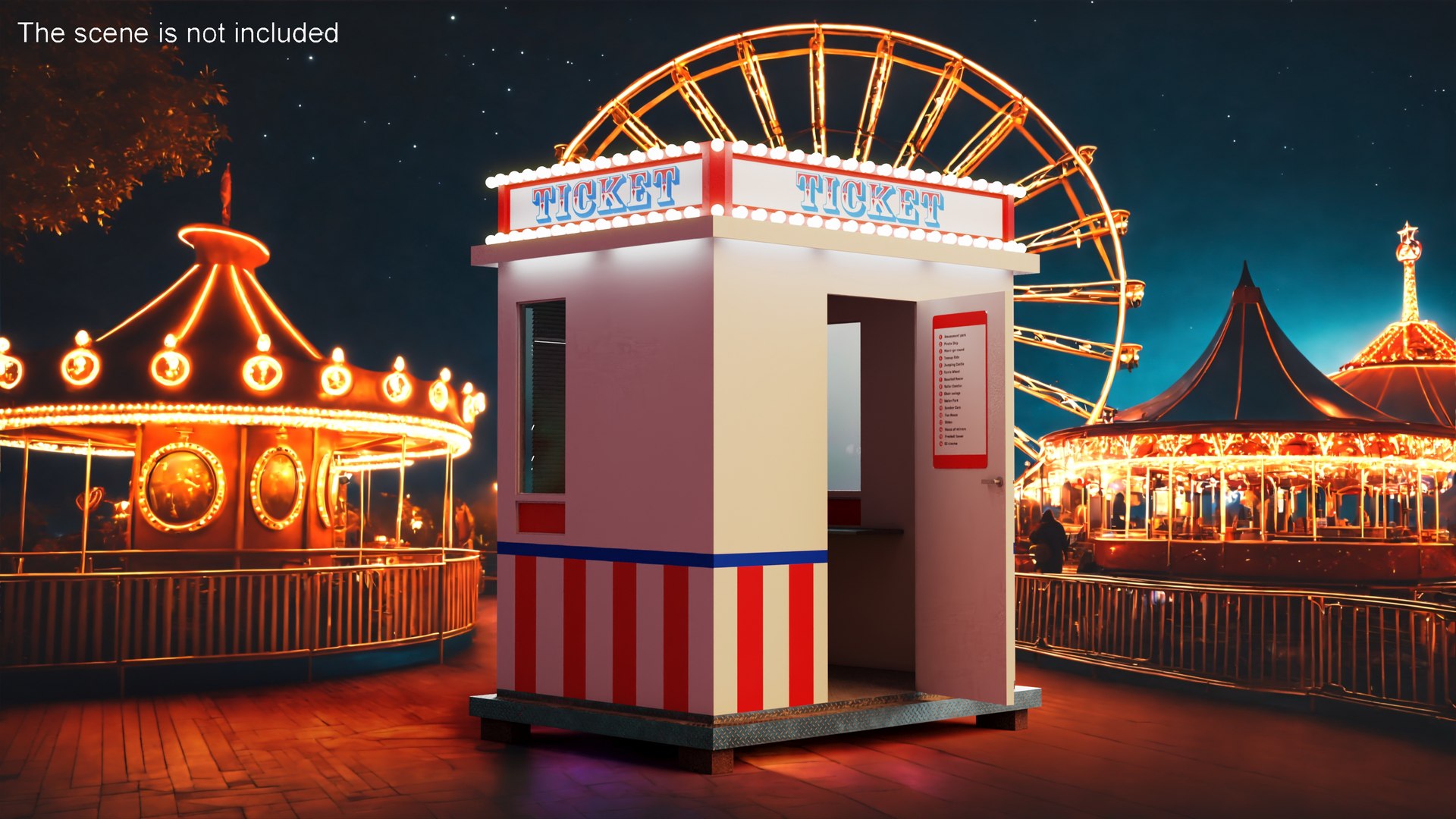 3D Ticket Booth Classic - TurboSquid 2140349