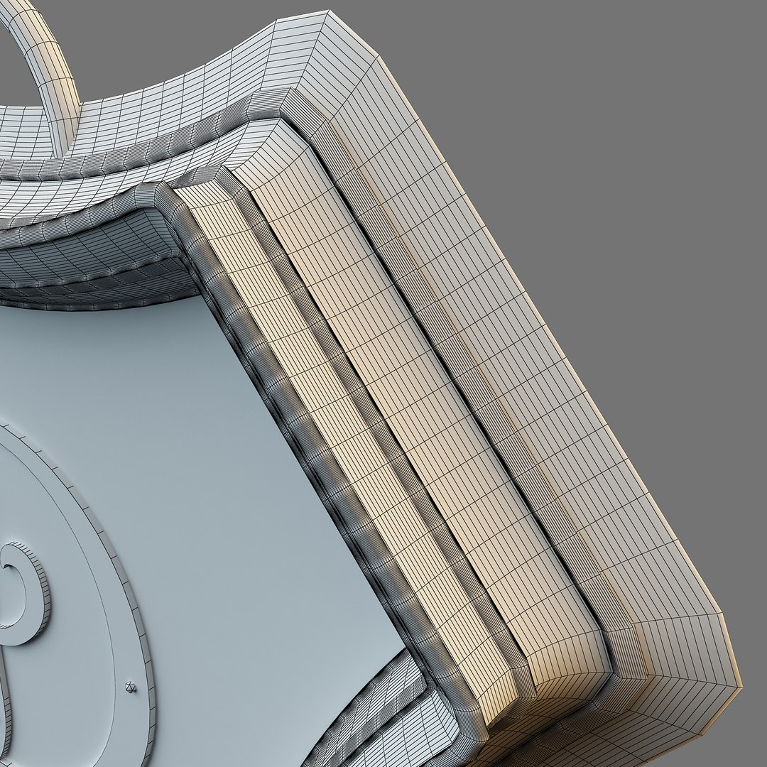 medieval shop panel 3d model