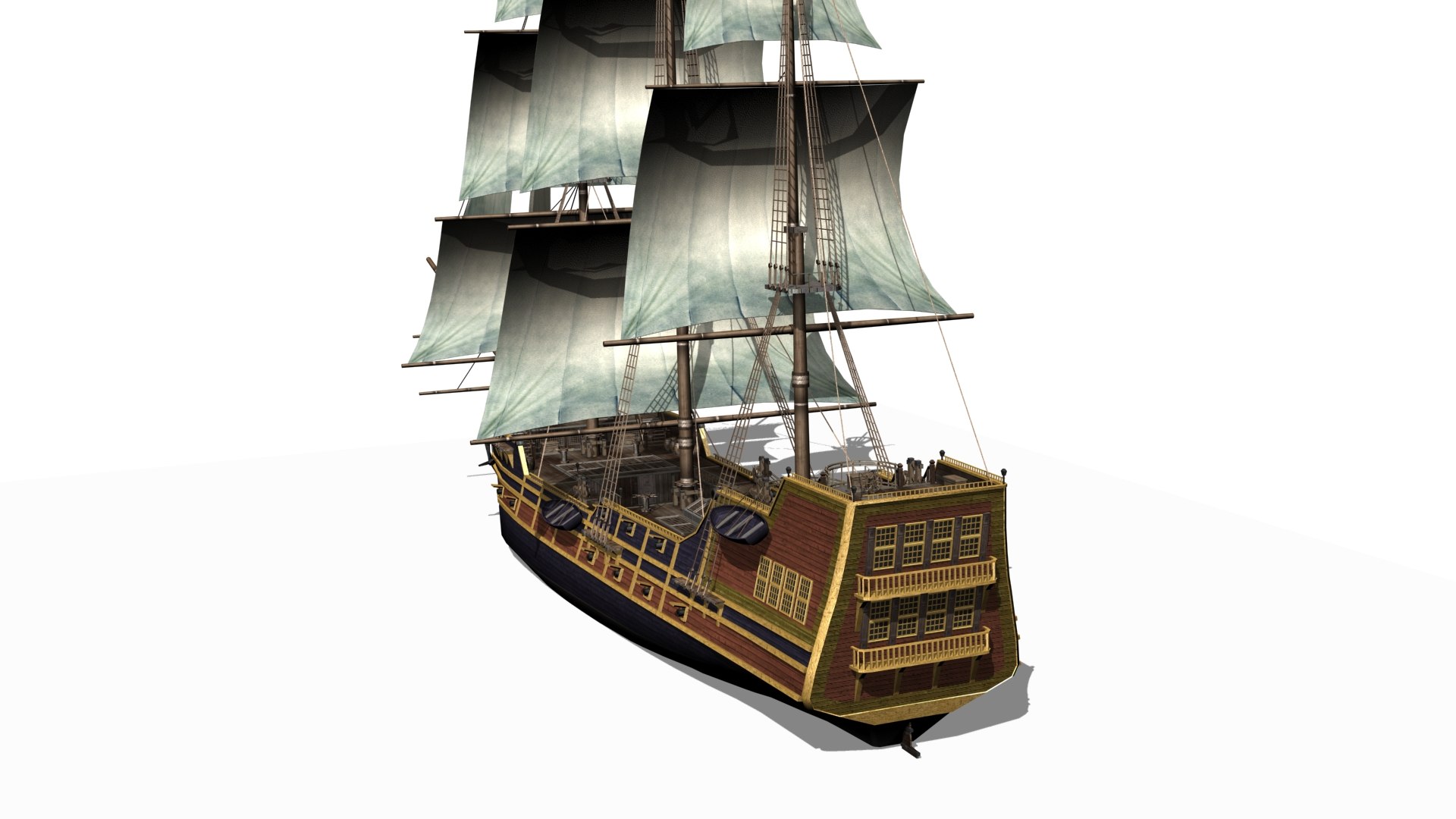 Galleon Model - TurboSquid 2197263