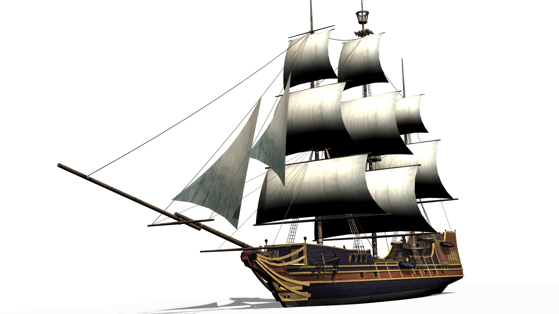 Galleon Model - TurboSquid 2197263