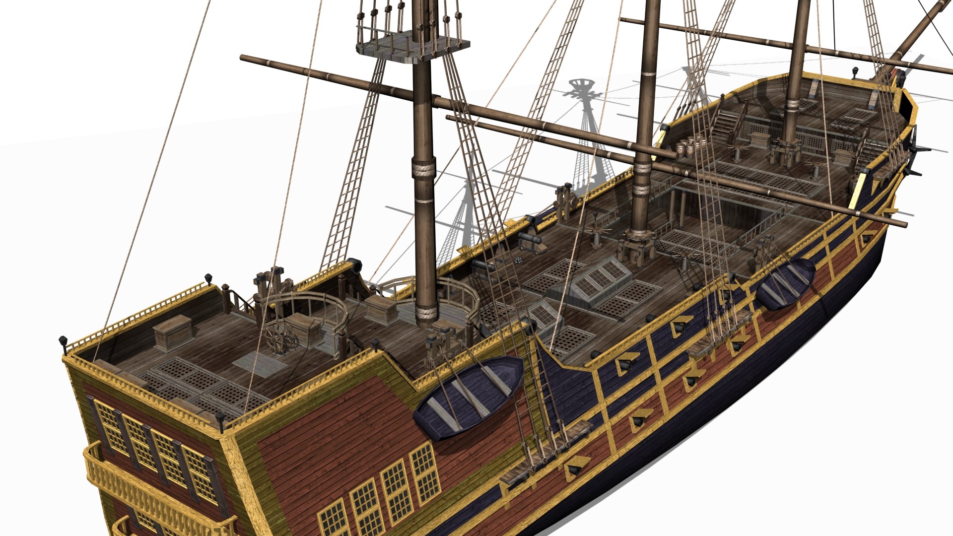 Galleon Model - TurboSquid 2197263