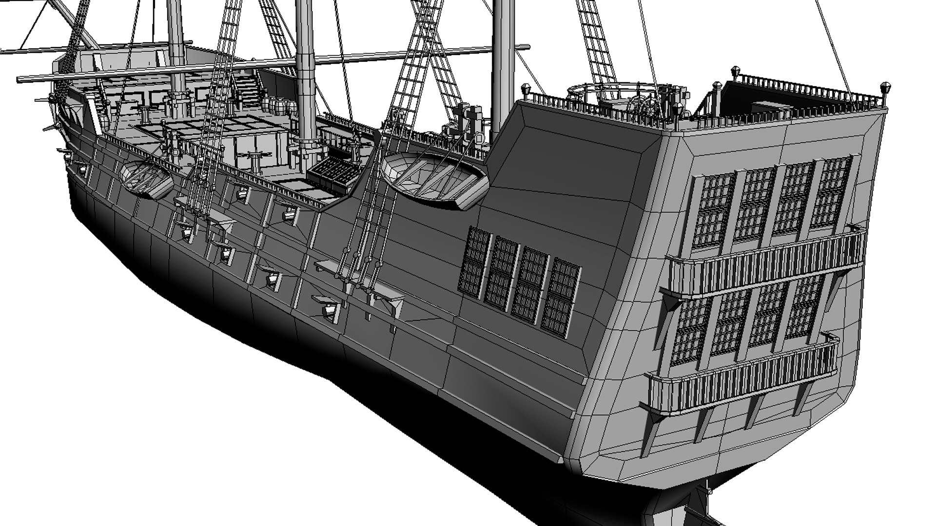 Galleon Model - TurboSquid 2197263