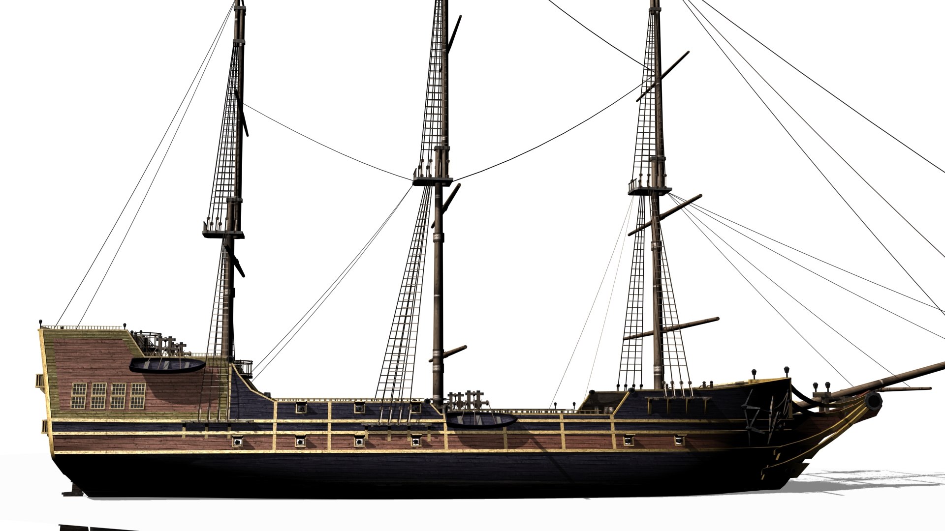 Galleon Model - TurboSquid 2197263