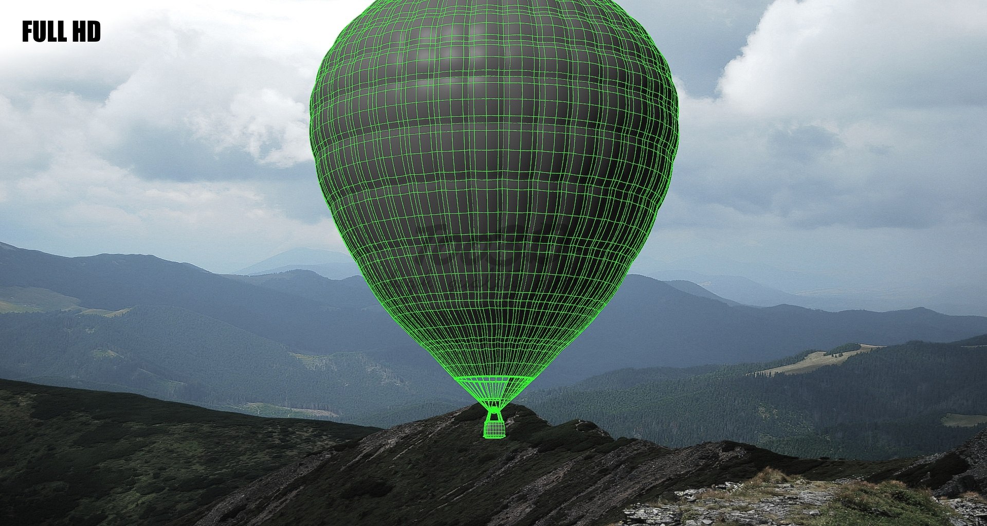3d model of hot air balloon