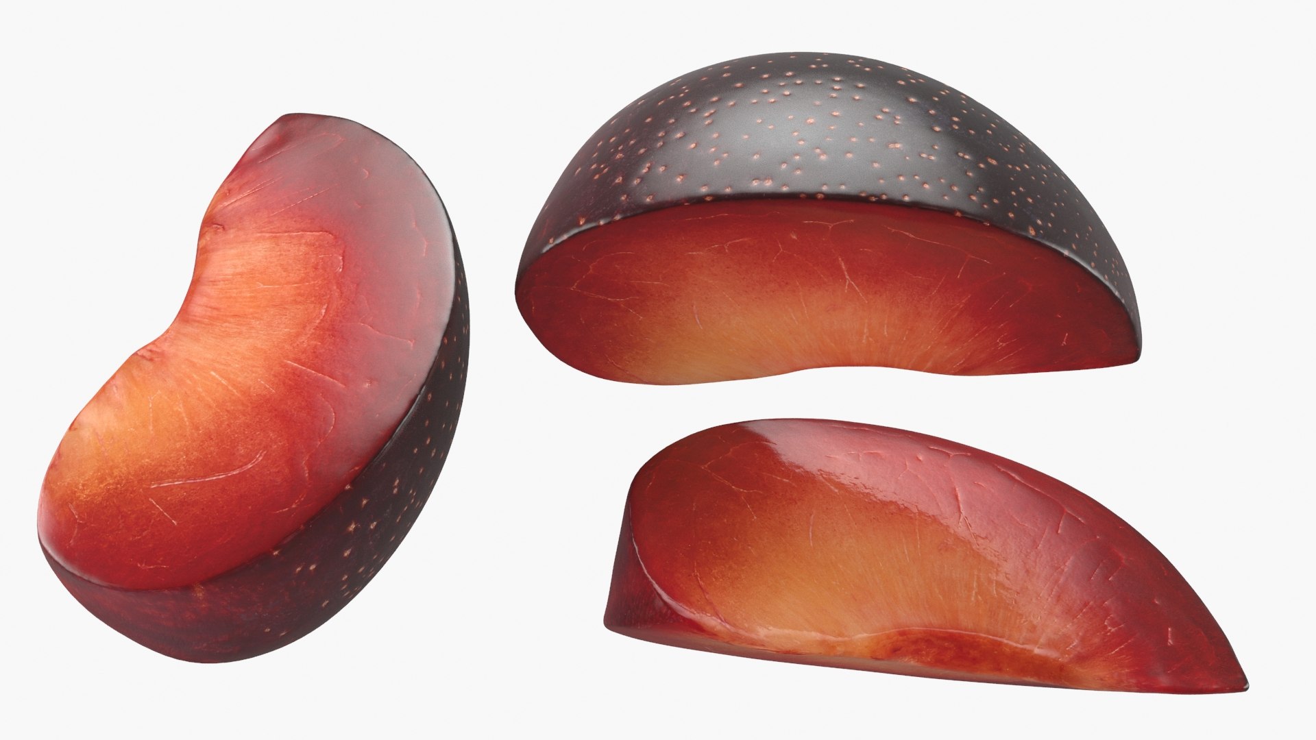 Plum Slice Collection 3D Model - TurboSquid 2170530