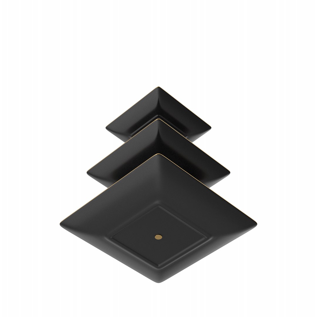 3D Black Square Plate Stand - TurboSquid 2169012