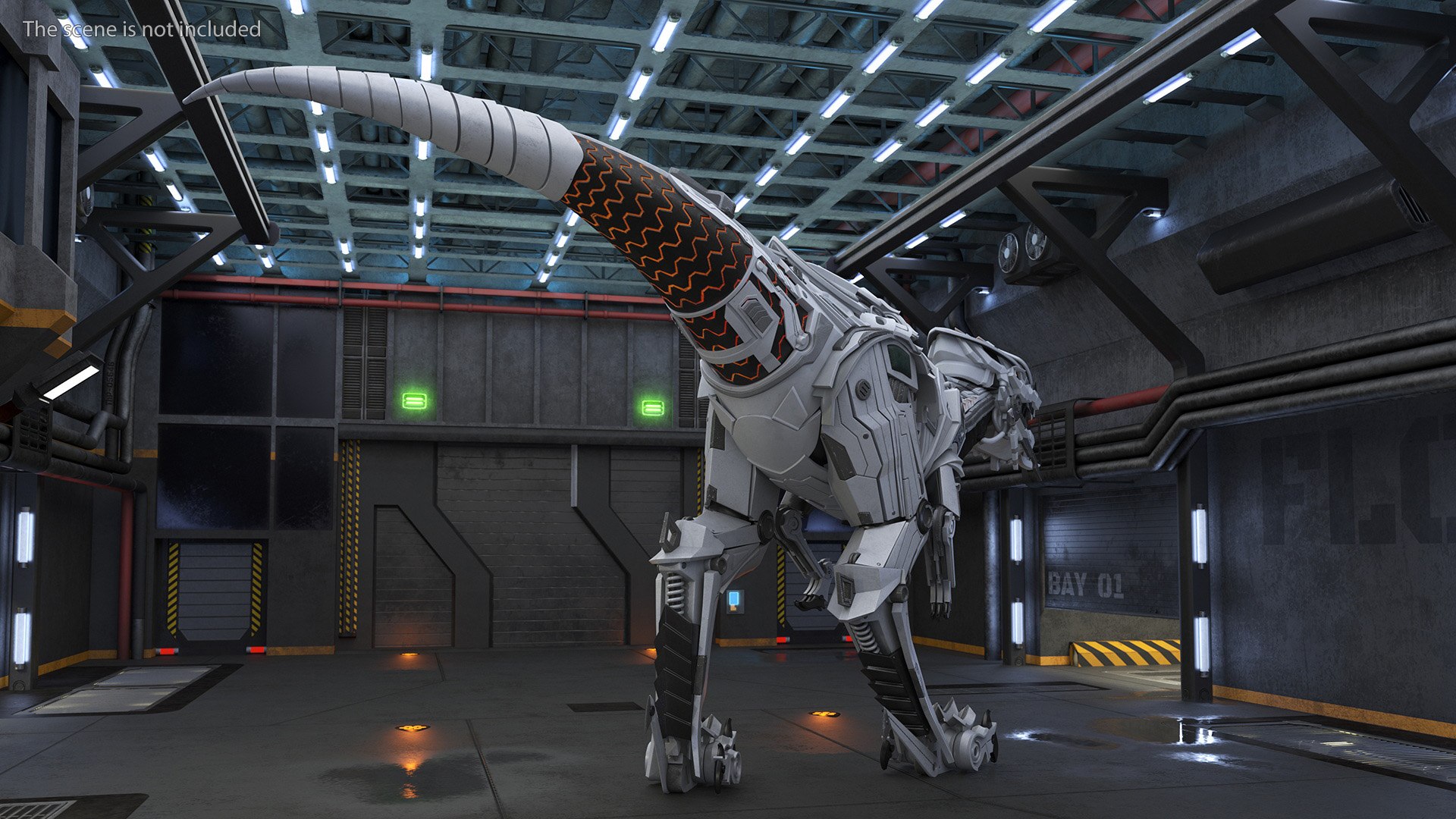 Mechanical T-Rex Dinosaur Attack Pose 3D Model - TurboSquid 2236687