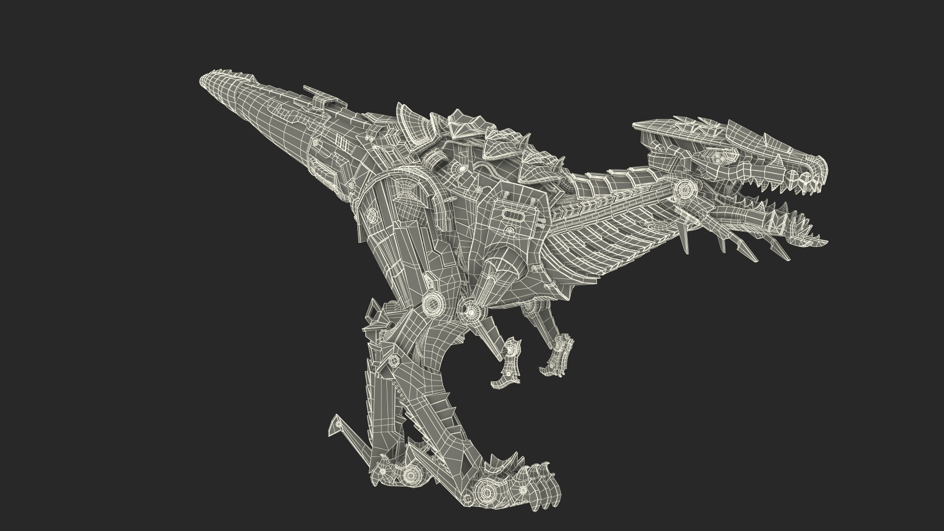 Mechanical T-Rex Dinosaur Attack Pose 3D Model - TurboSquid 2236687