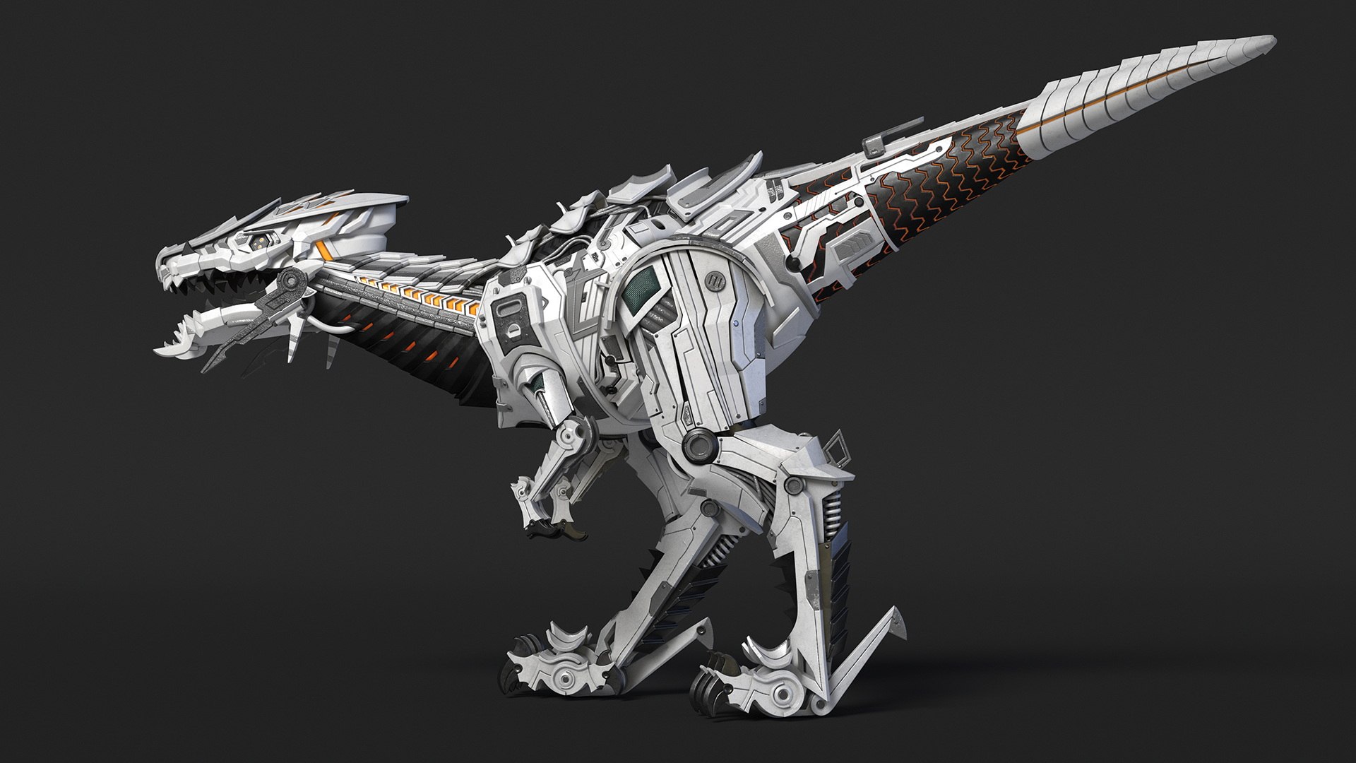 Mechanical T-Rex Dinosaur Attack Pose 3D Model - TurboSquid 2236687