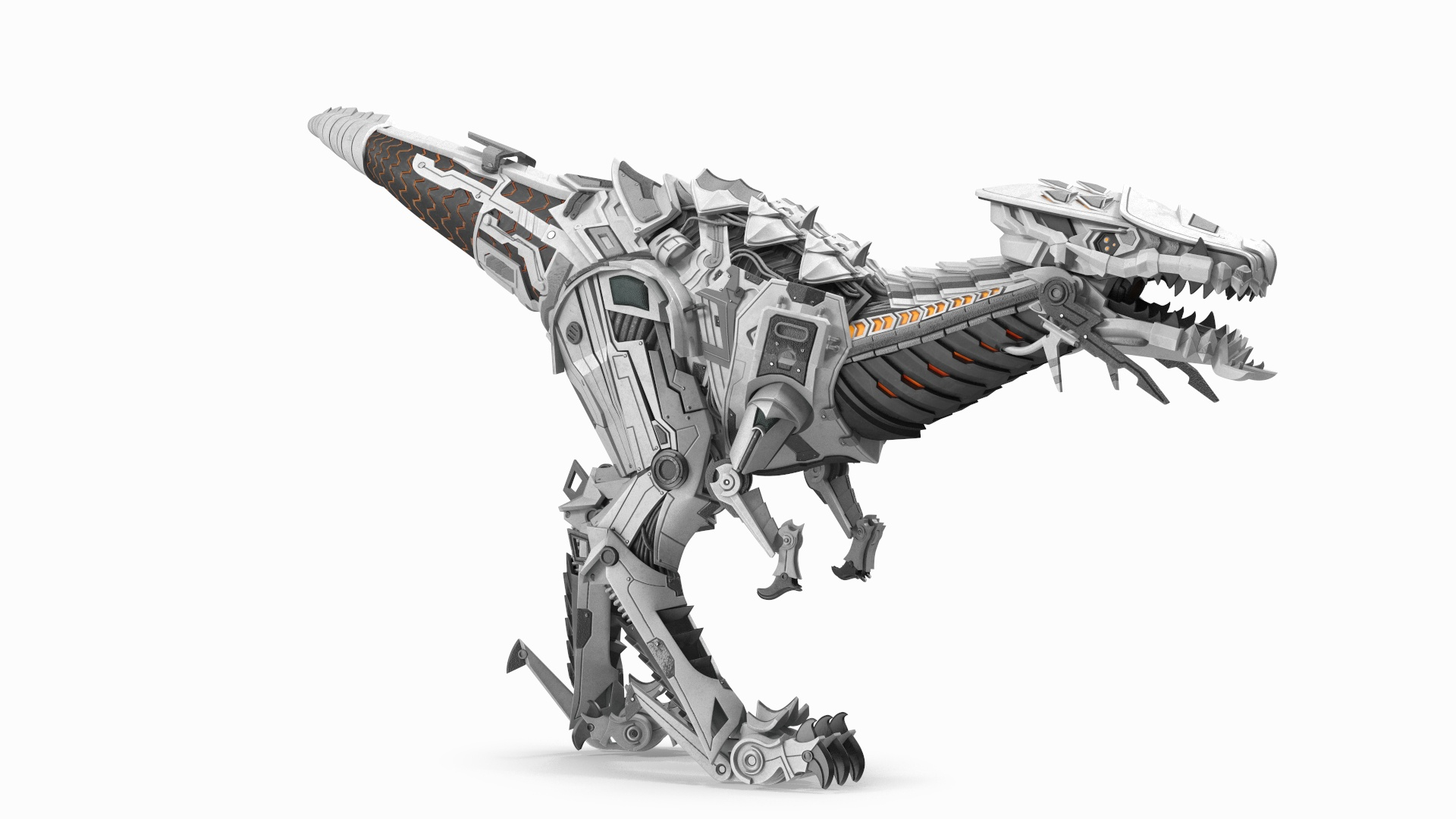 Mechanical T-Rex Dinosaur Attack Pose 3D Model - TurboSquid 2236687