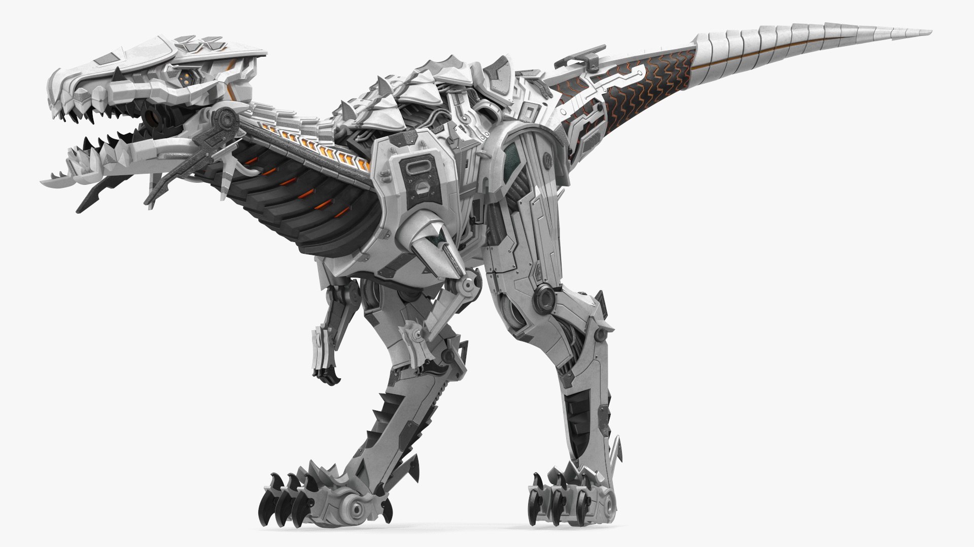 Mechanical T-Rex Dinosaur Attack Pose 3D Model - TurboSquid 2236687