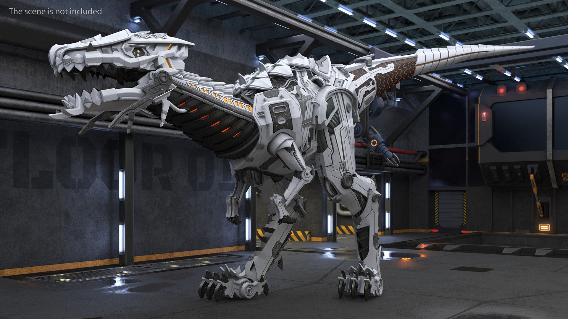 Mechanical T-Rex Dinosaur Attack Pose 3D Model - TurboSquid 2236687