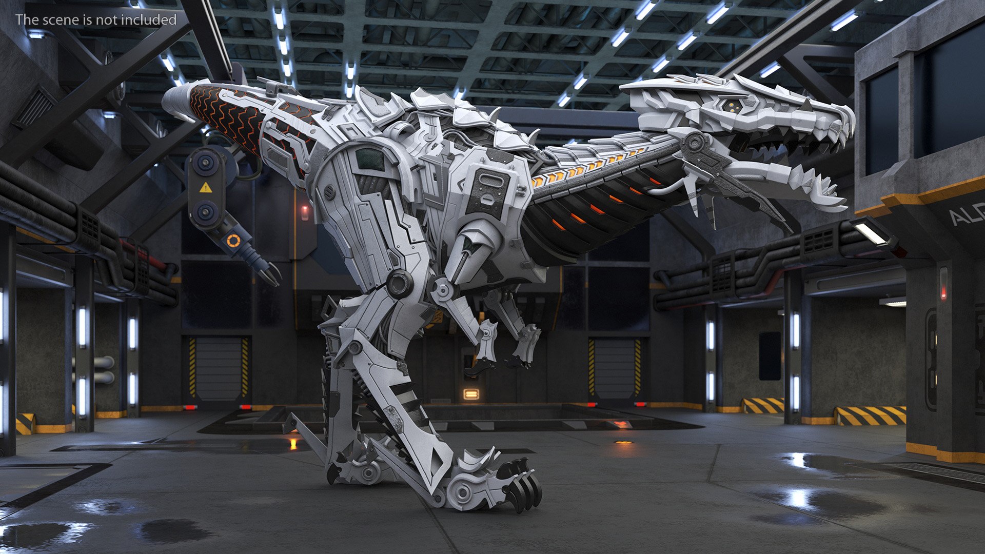 Mechanical T-Rex Dinosaur Attack Pose 3D Model - TurboSquid 2236687