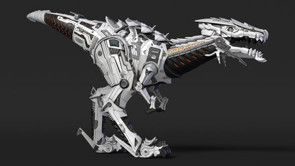 기계식 T-Rex 공룡 공격 포즈 3D 모델 - TurboSquid 2236687