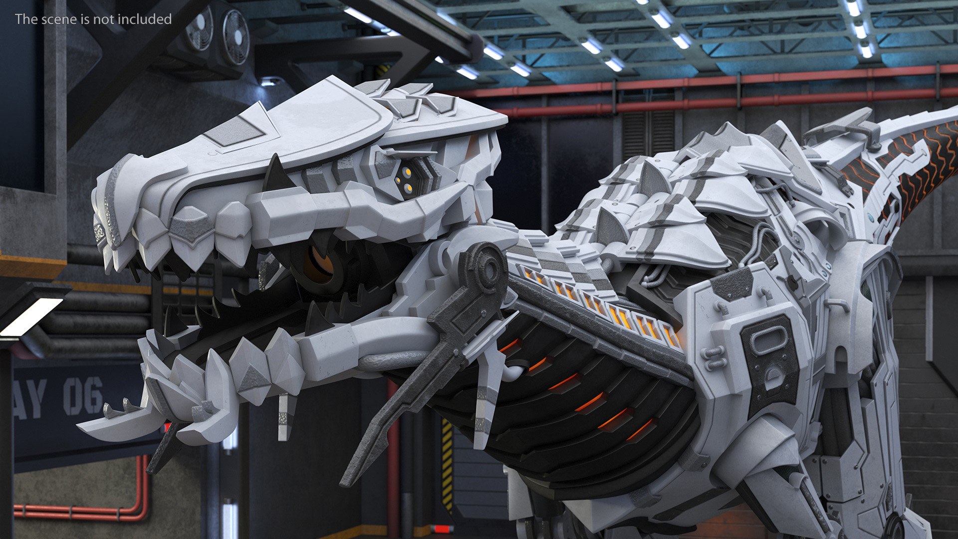 Mechanical T-Rex Dinosaur Attack Pose 3D Model - TurboSquid 2236687