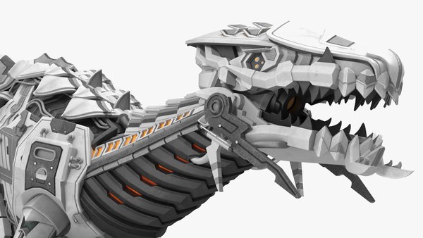 기계식 T-Rex 공룡 공격 포즈 3D 모델 - TurboSquid 2236687