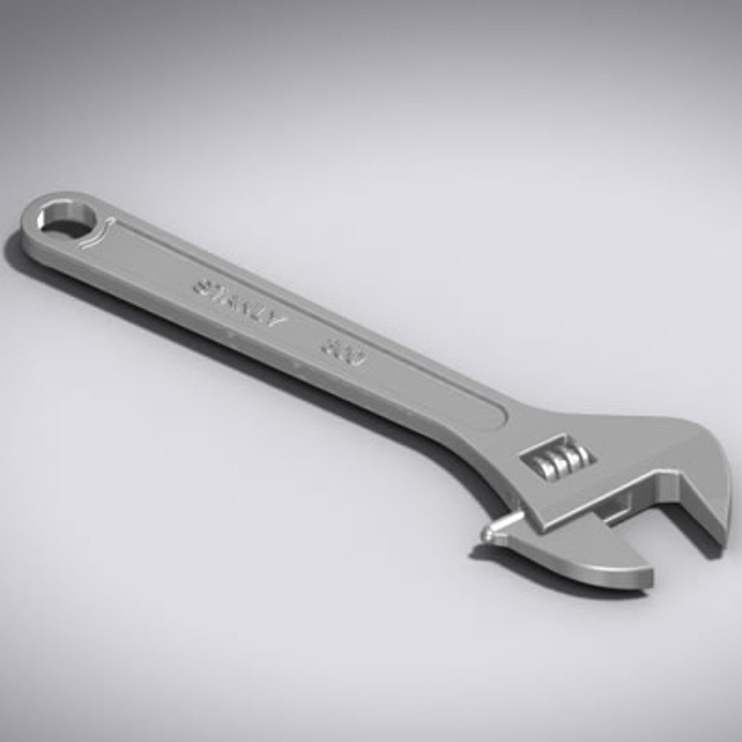 adjustable wrench 3d model