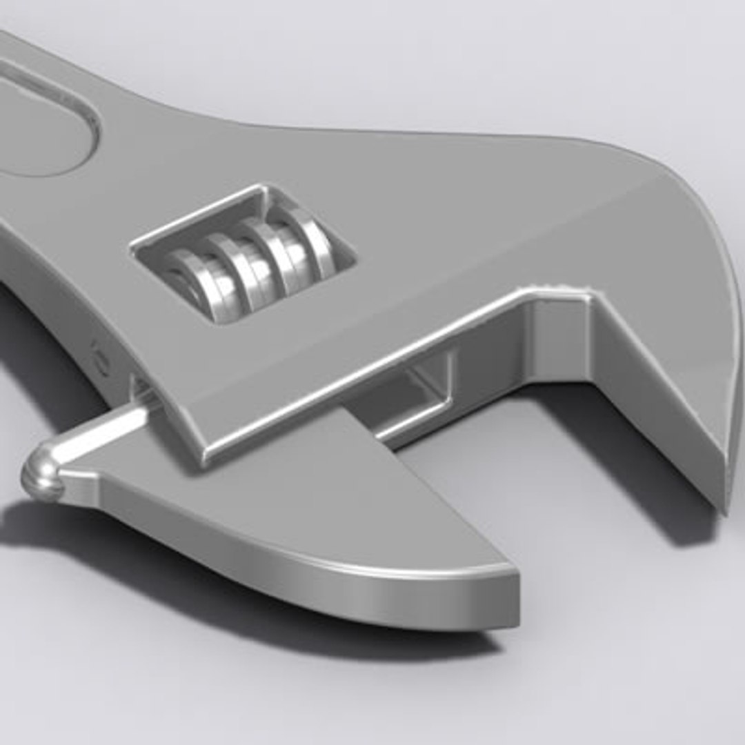 adjustable wrench 3d model