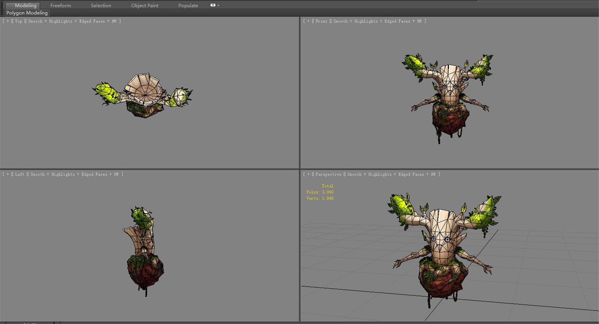Cartoon Dryad - Tree Elf Model - TurboSquid 2265073