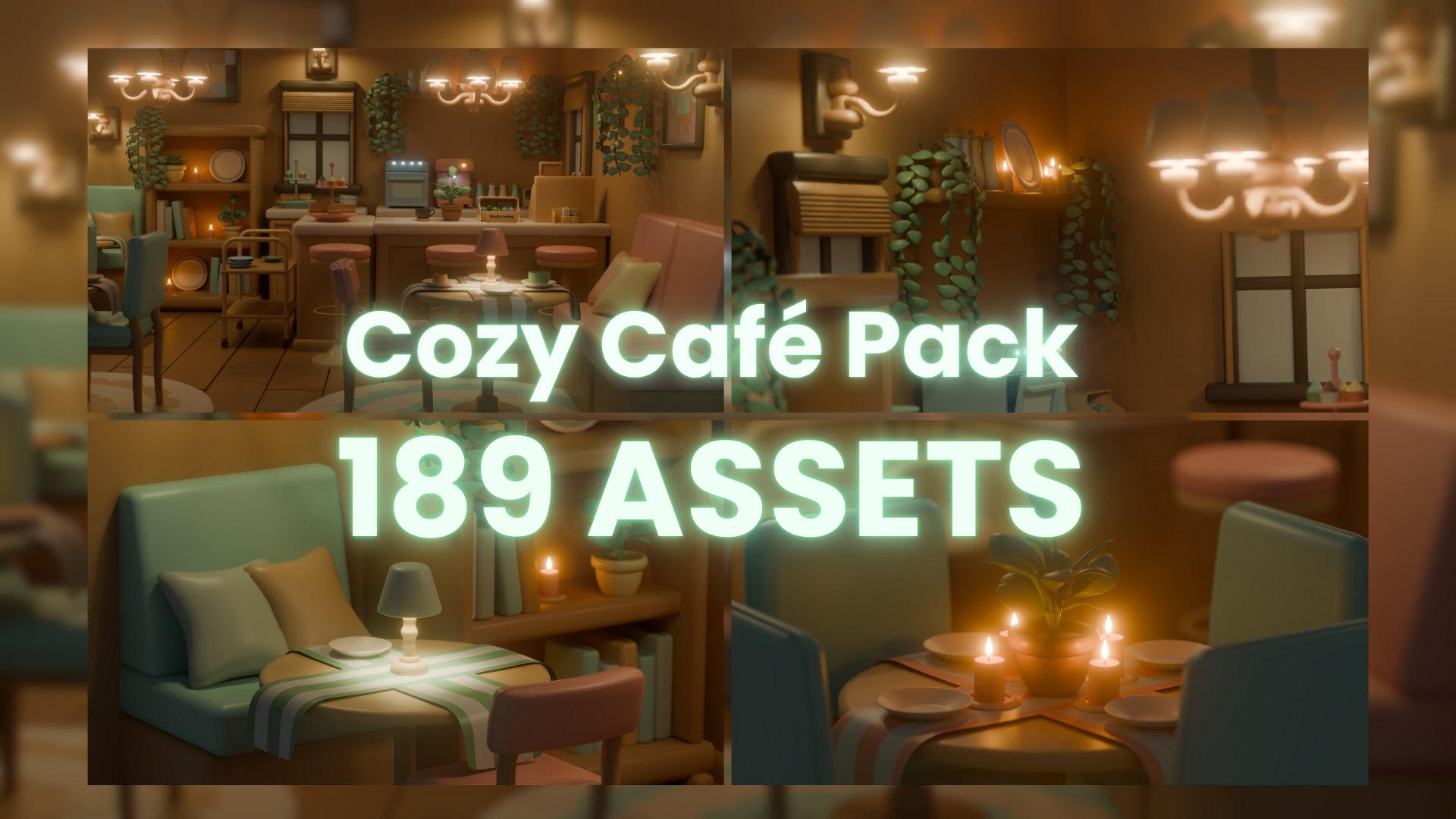 Cozy Cafe 3D Game Asset Pack 3D Model - TurboSquid 2389196