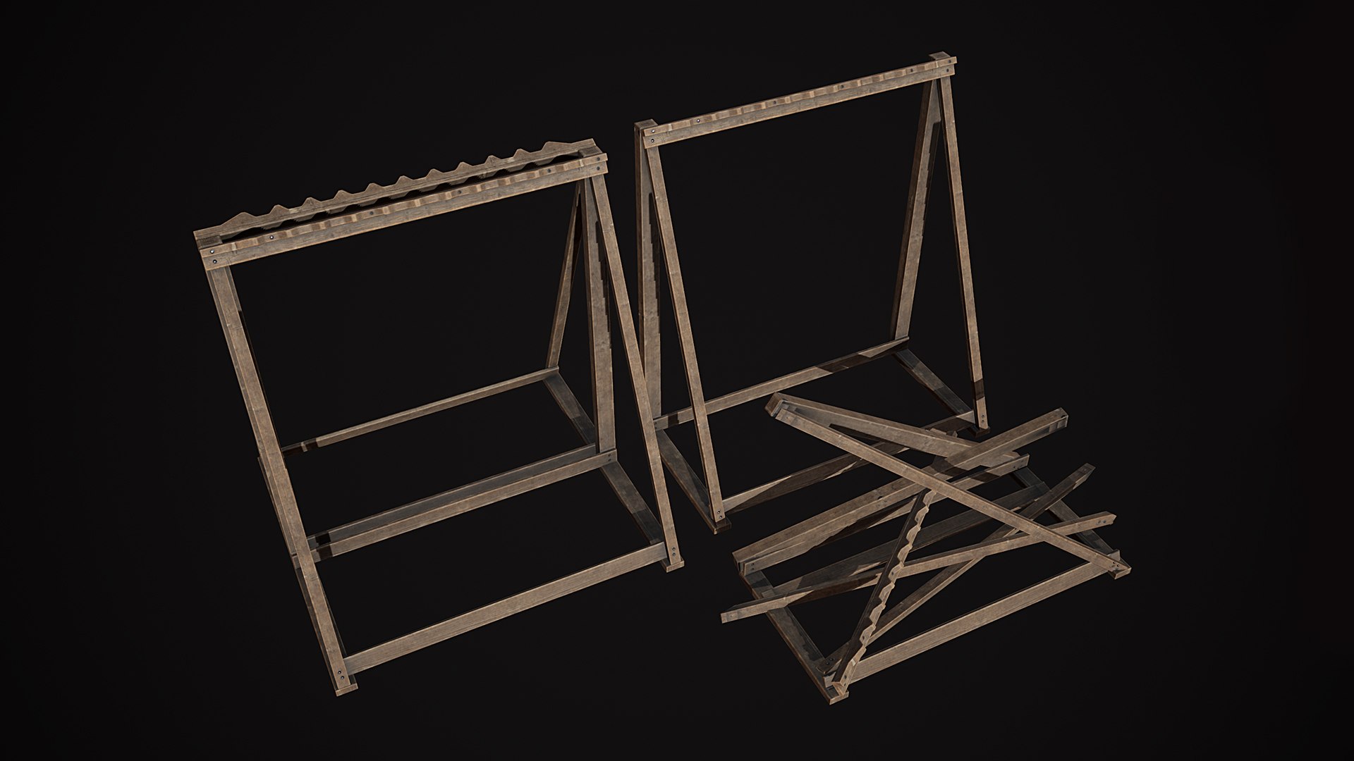 Medieval Weapon - Stands 3D Model - TurboSquid 2197815