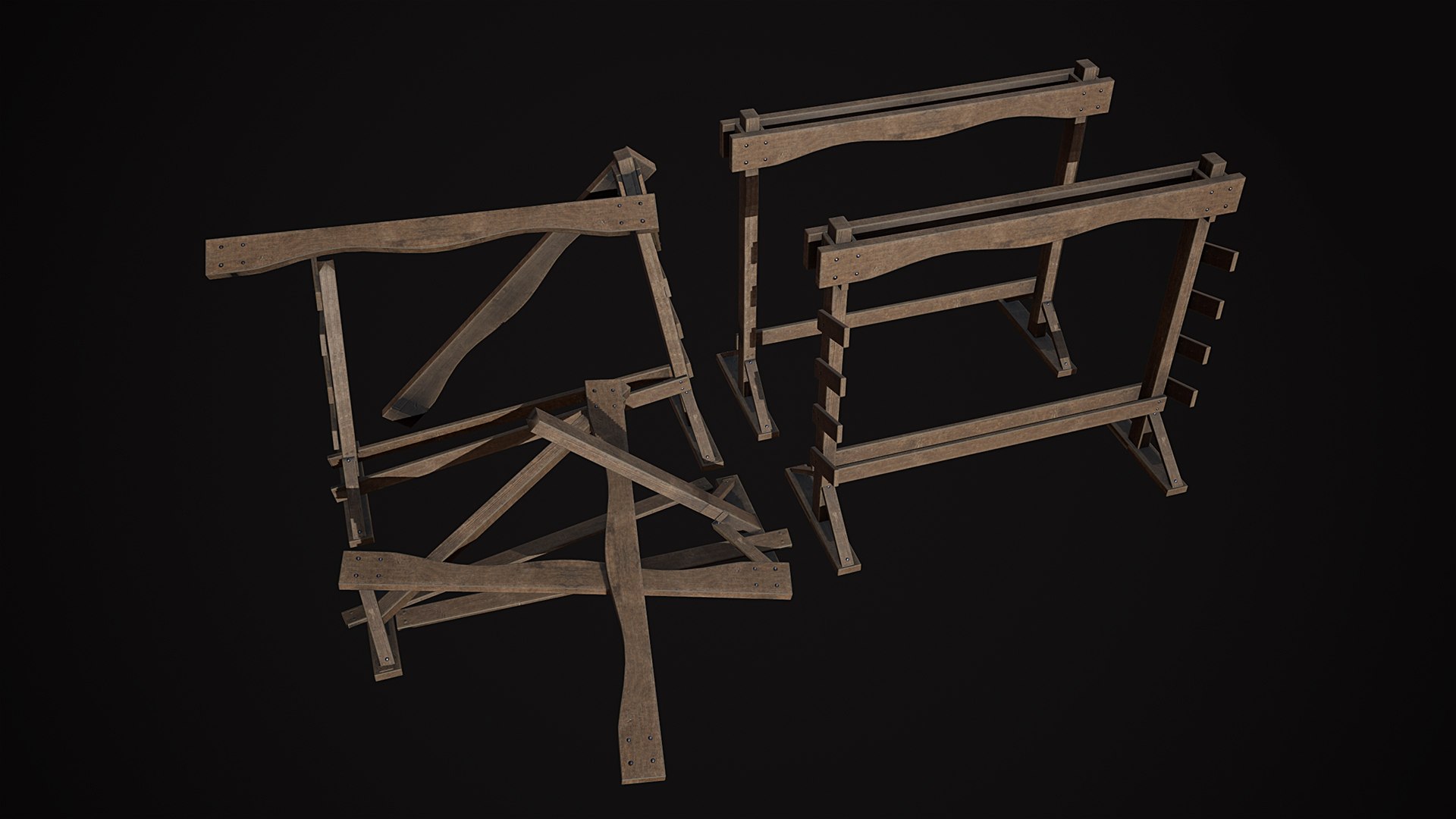 Medieval Weapon - Stands 3D Model - TurboSquid 2197815