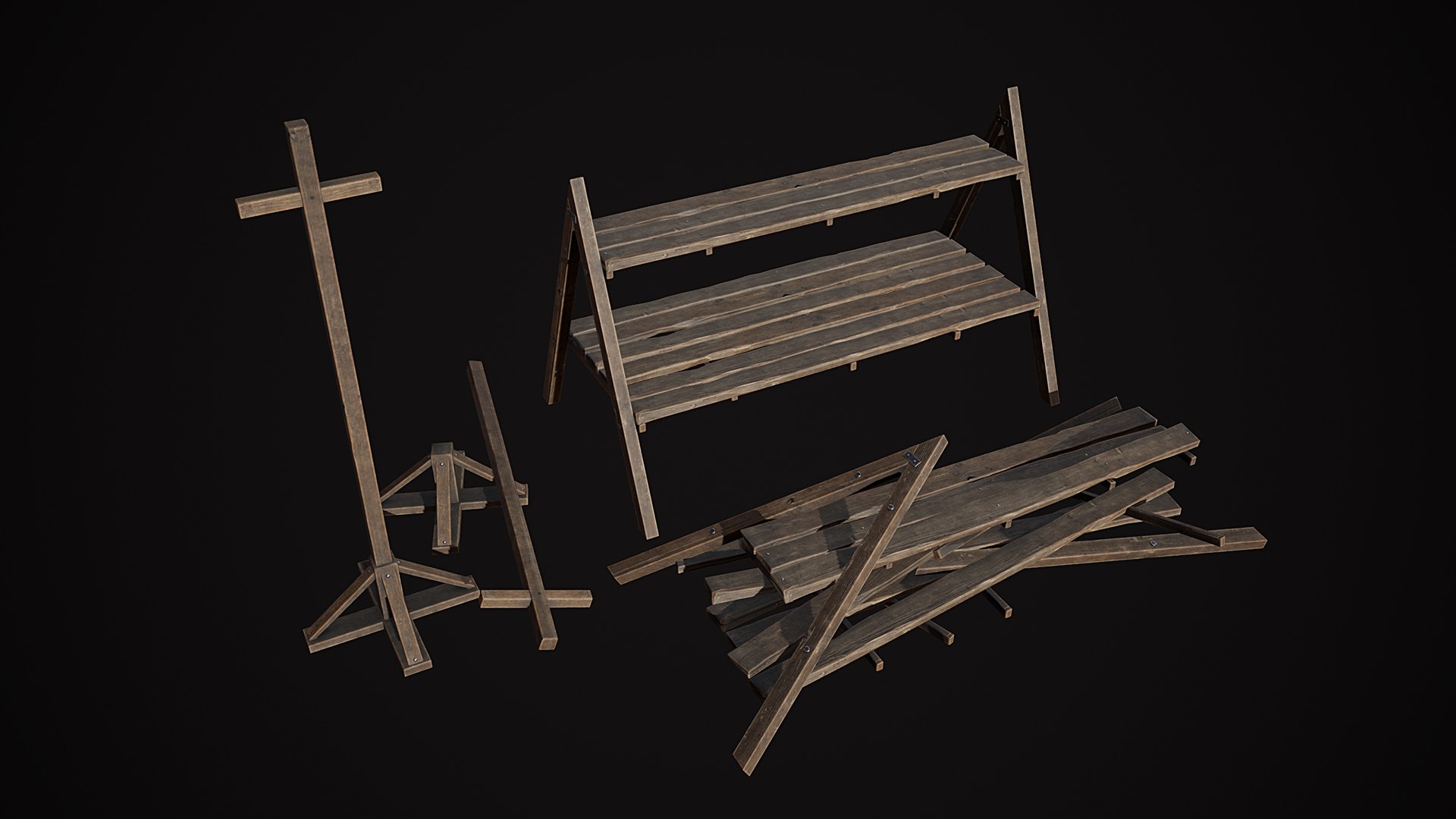Medieval Weapon - Stands 3D Model - TurboSquid 2197815