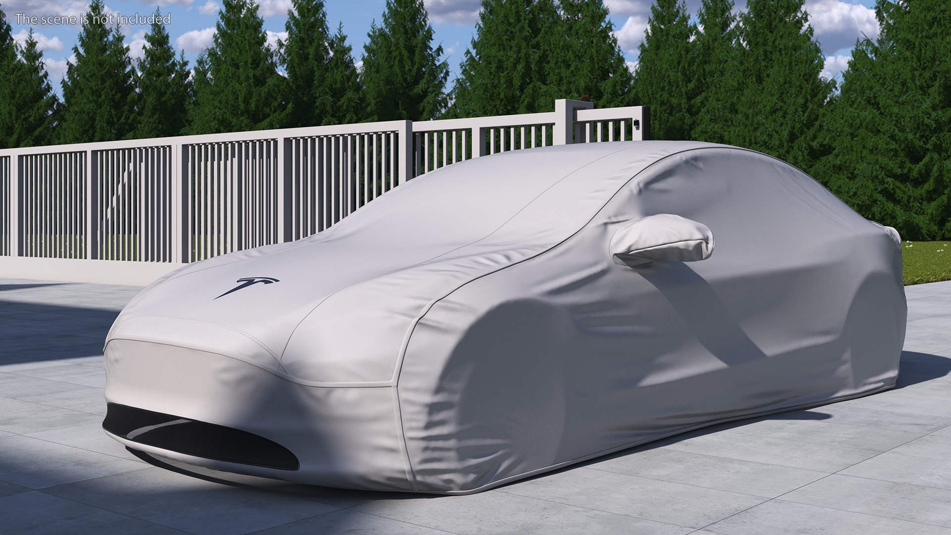 Tesla Model 3 Car Cover White 3D Model - TurboSquid 2158661