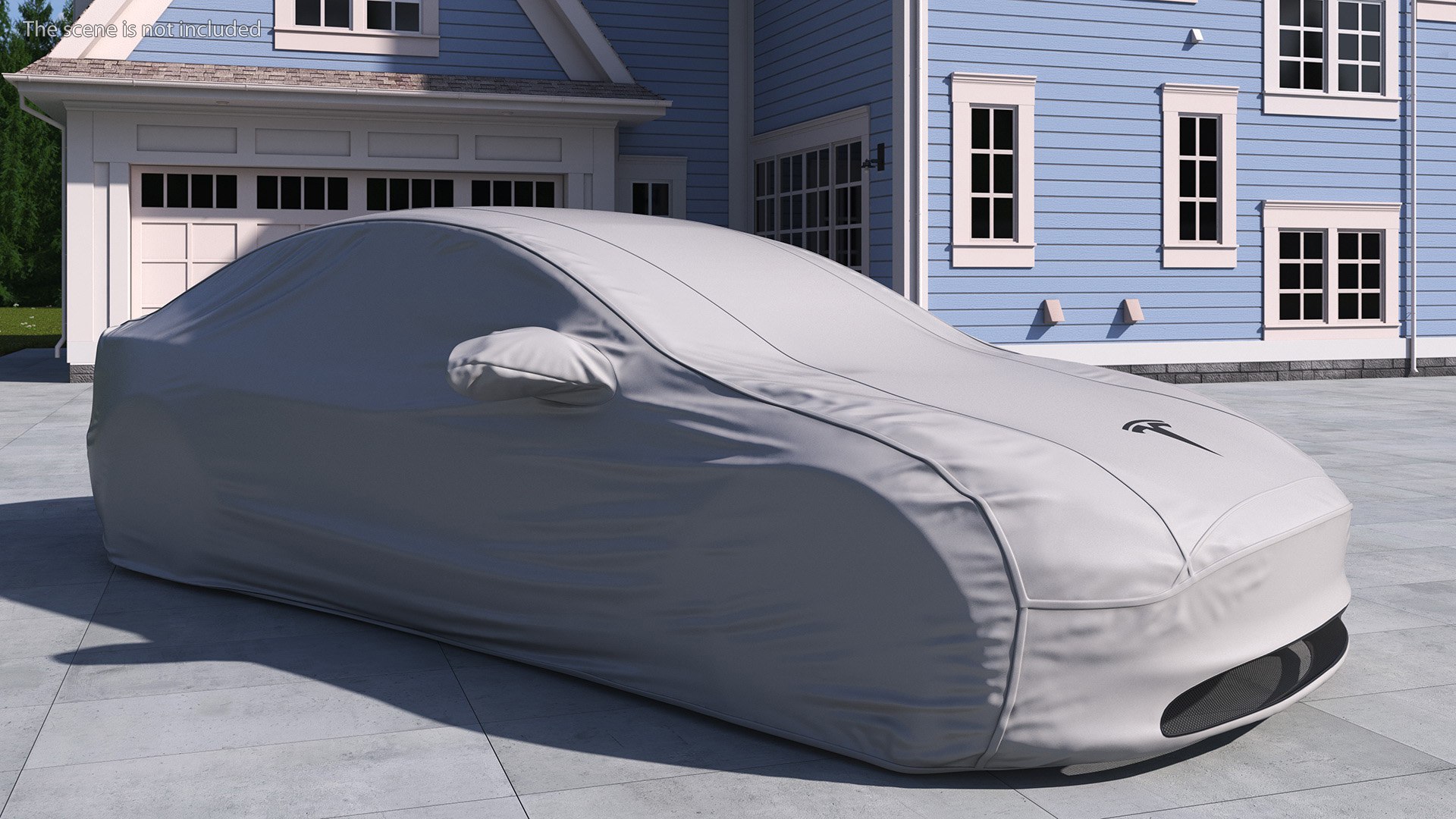 Tesla Model 3 Car Cover White 3D Model - TurboSquid 2158661