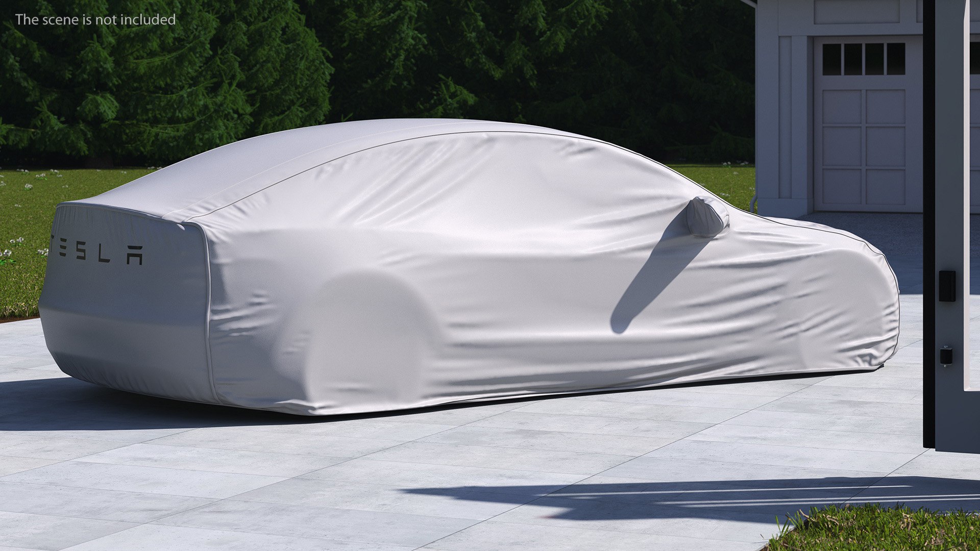 Tesla Model 3 Car Cover White 3D Model - TurboSquid 2158661