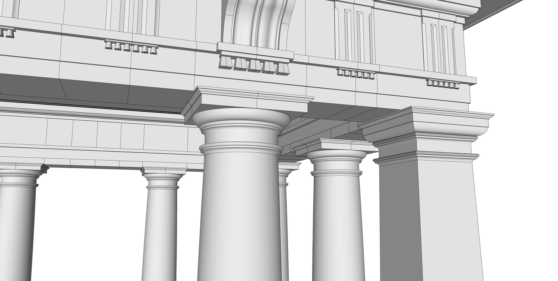 Gazebo Doric Column Model - TurboSquid 2042945