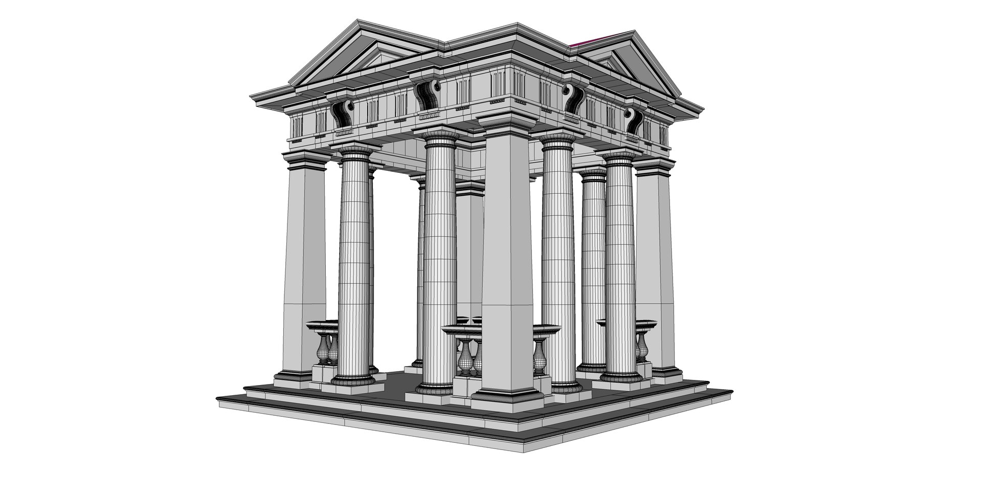 Gazebo Doric Column Model - TurboSquid 2042945