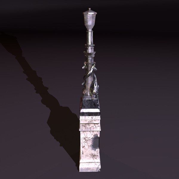 Dolphin lamp post 3D model - TurboSquid 1517218