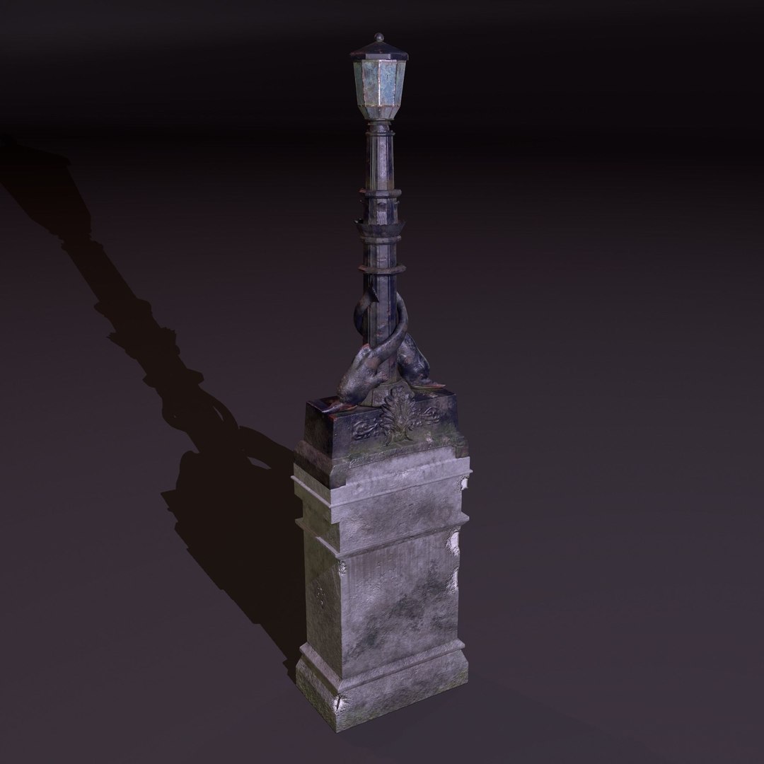Dolphin Lamp Post 3D Model - TurboSquid 1517218