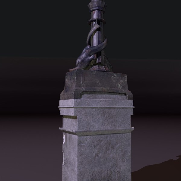 Dolphin lamp post 3D model - TurboSquid 1517218