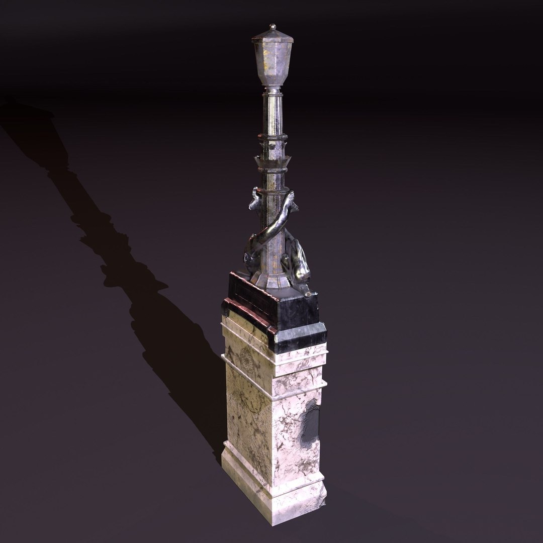 Dolphin Lamp Post 3D Model - TurboSquid 1517218