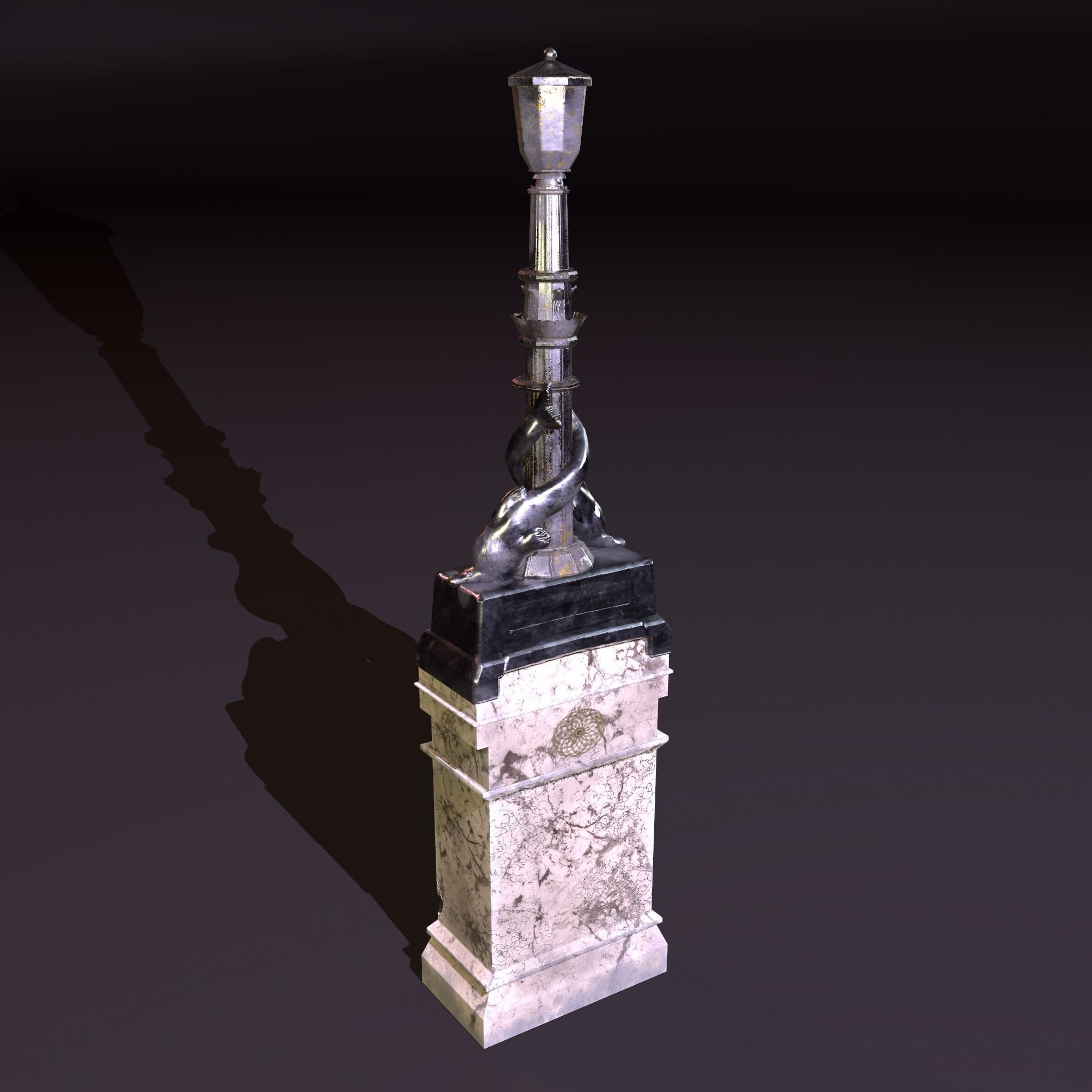 Dolphin lamp post 3D model - TurboSquid 1517218