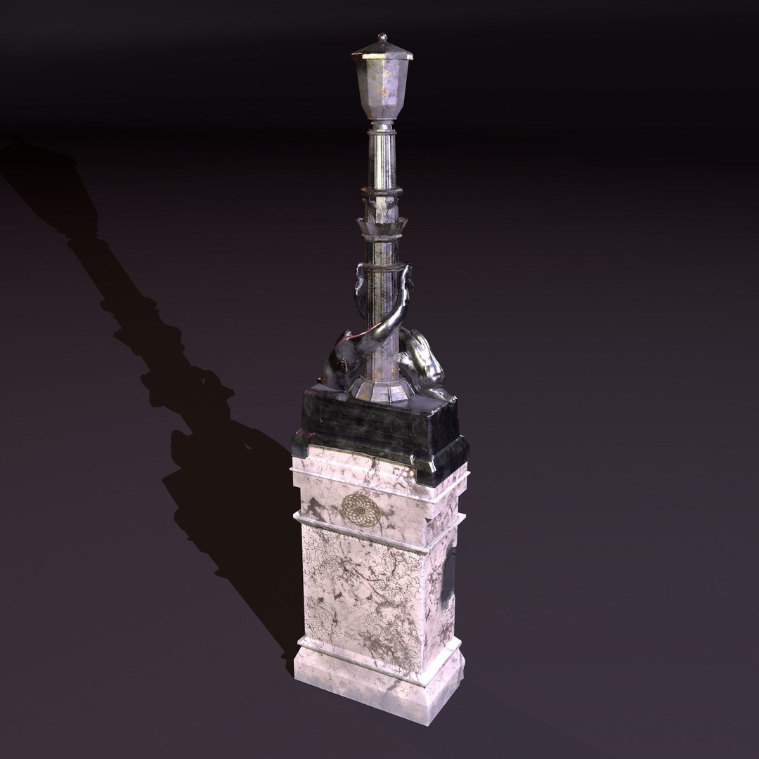 Dolphin Lamp Post 3D Model - TurboSquid 1517218