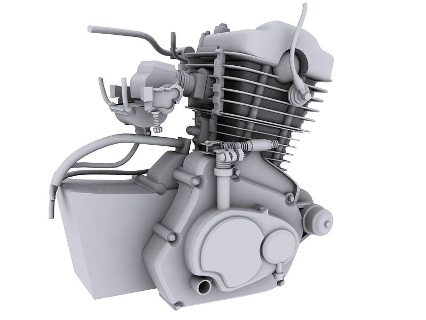 3d Bike Engine Model