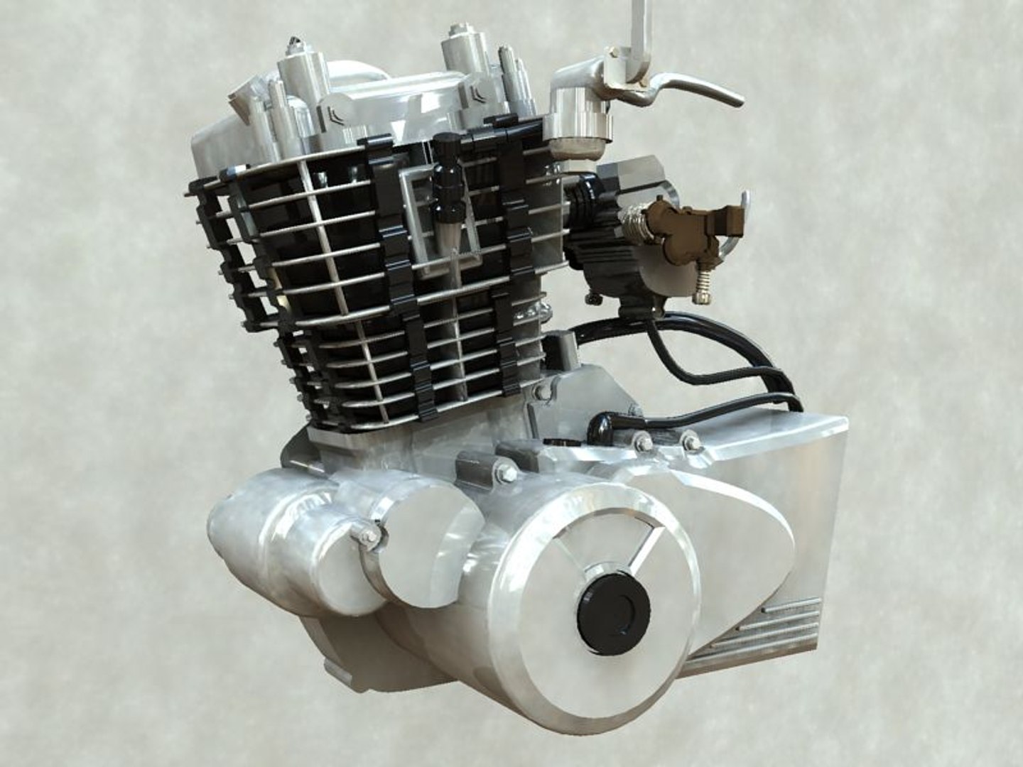 3d Bike Engine Model