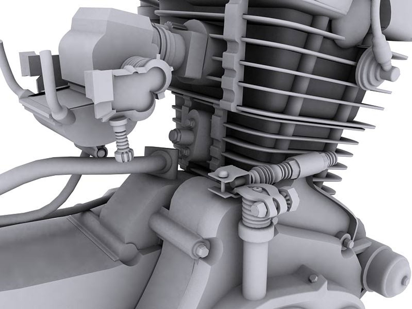 3d Bike Engine Model