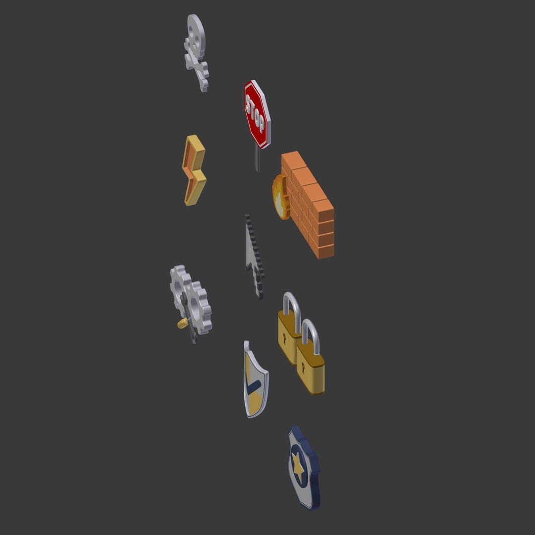 3D model internet security signs - TurboSquid 1572298